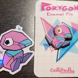 Porygon Glow-in-the-dark Hard Enamel Pin 1in. - Etsy