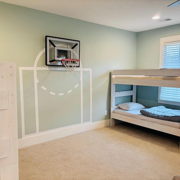 Basketball Free Throw Line Wall Decal. Boy's Room Home Decor ...