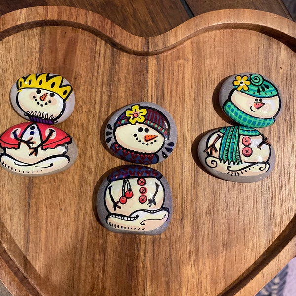 Set of 3 Hand-painted Stones · Pretty Pink Kindness Rocks · 360 Degree ...