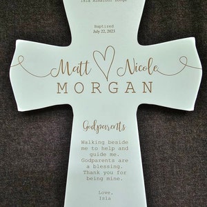Personalized Godparents Cross for Godparent, Godparent Cross Gift ...