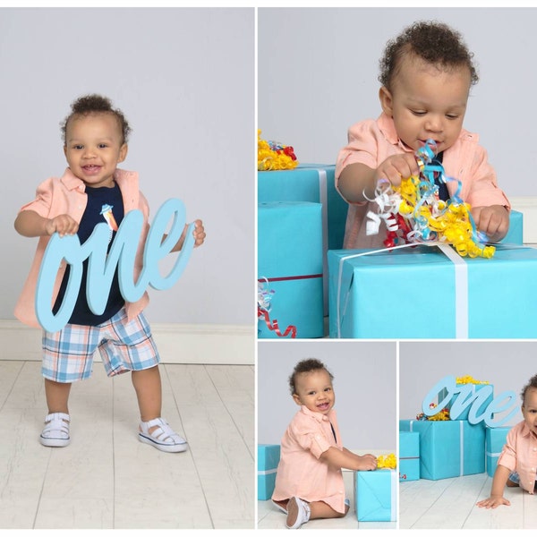 Number Photo Prop Wooden Sign Number Sign for Photography First ...