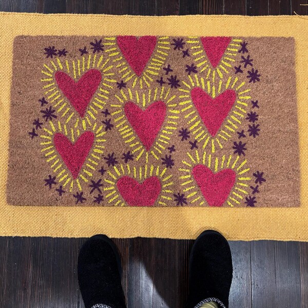 Shell Coir Doormat, Colorful Beach Decor for Your Front Porch Entry ...