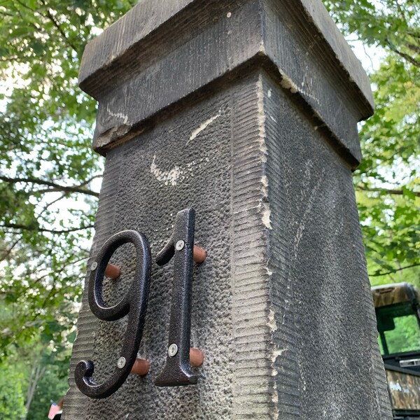 Cast Iron House Numbers 6 Inch Metal Home Address Numbers - Antique ...