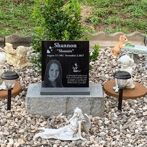 12x12 Human Custom Tombstone, Tombstone Laser Engraved Non Granite ...