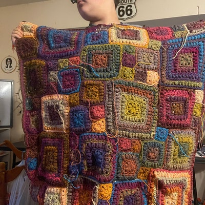 Crochet PATTERN Square Scramble Crochet Blanket Pattern, Baby Throw ...