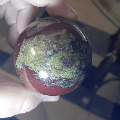 1pc 40mm Natural Dragon Blood Stone Quartz Sphere Crystal Ball,rock ...