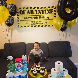 Quarantine First Birthday Vinyl Banner Sign Free - Etsy