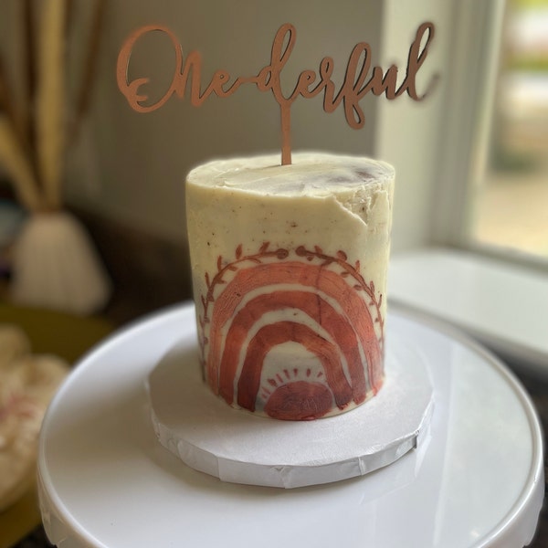 One-derful Cake Topper - Birthday Cake Topper - Birthday Cake - First ...