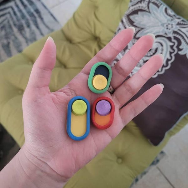 Stretched 3D Printed Customizable Magnetic Haptic Slider Keychain ...