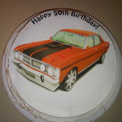 Classic Car Hot Rod Edible 2D Fondant Birthday Cake/cupcake - Etsy