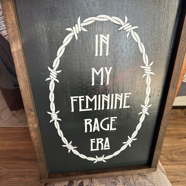 In My Feminine Rage Era Wooden Sign | Witch Wall Decor | Gothic Home ...