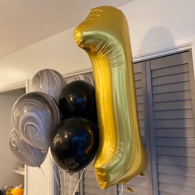 Gold 1 Jumbo 1 Balloonone Gold Balloon First Birthday 1st - Etsy