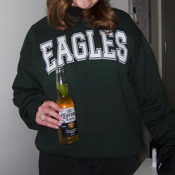 Eagles Sweatshirt, Eagles Shirt, Eagles Varsity Print Mascot Sweatshirt ...