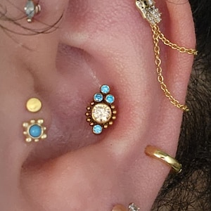 Double Stacked Tiny Pyramid 316L Stainless Steel Conch Clicker - Etsy