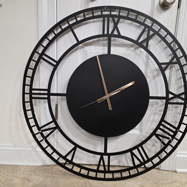 Unique Latin Numeral Compass Metal Wall Clock,extra Large Clock,ships ...