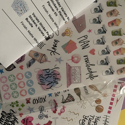 Variety Sticker Pack Cute Sticker Pack Mini Clear Stickers - Etsy