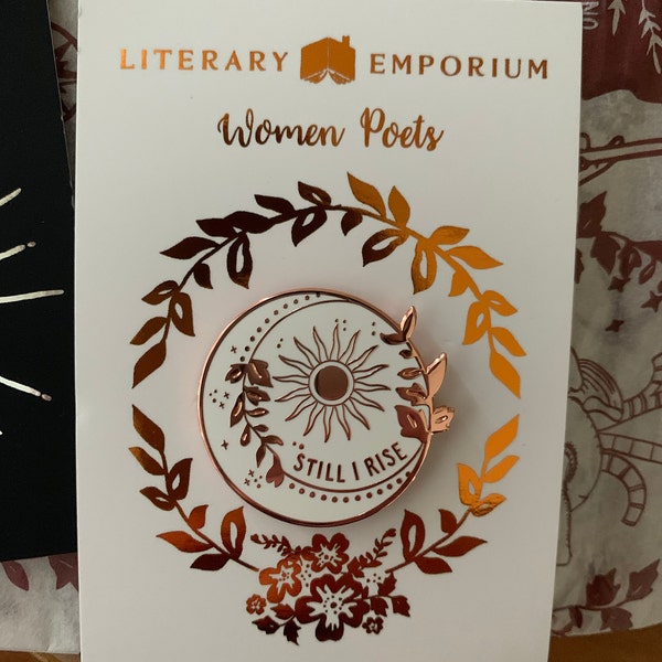 Still I Rise Enamel Pin - Maya Angelou™ - Women Poets Pin Collection ...