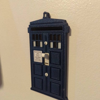 Police Box Windows 3d Printed Blue and White 7.25x9.5 - Etsy
