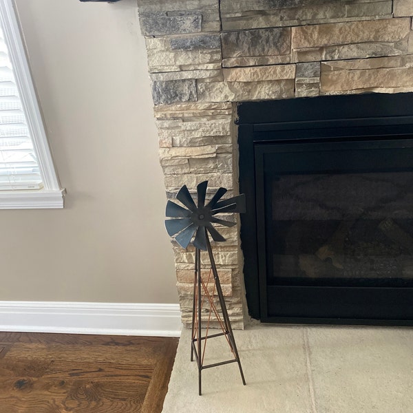 Metal Windmill Tower-handmade Free Standing Windmill Tower-rustic to ...