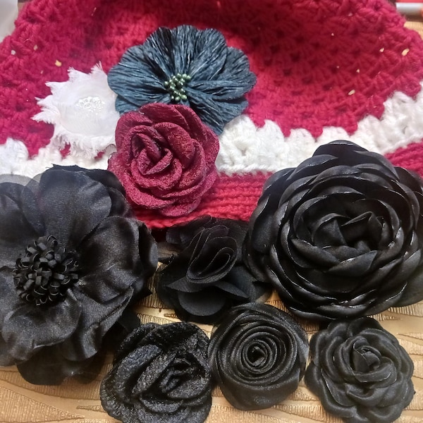 Whimsical Organza Fabric Flowers | Faux Camellia or Magnolia | Floral ...