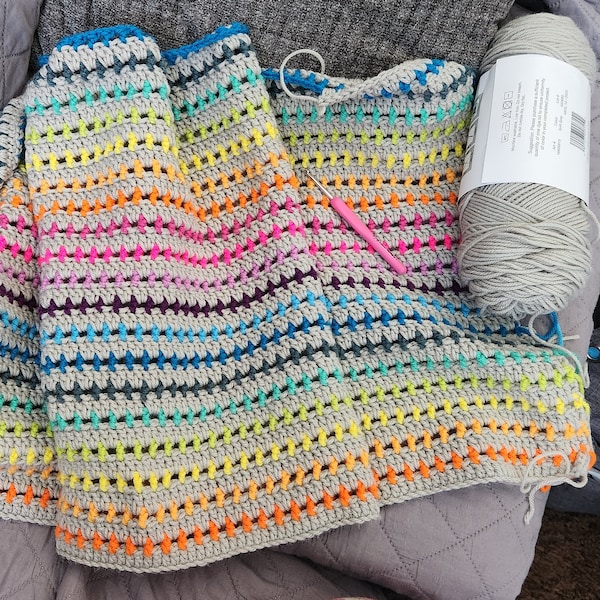 Rainbow Through the Storm Crochet Blanket Pattern (PDF Digital Download Written in English With ...