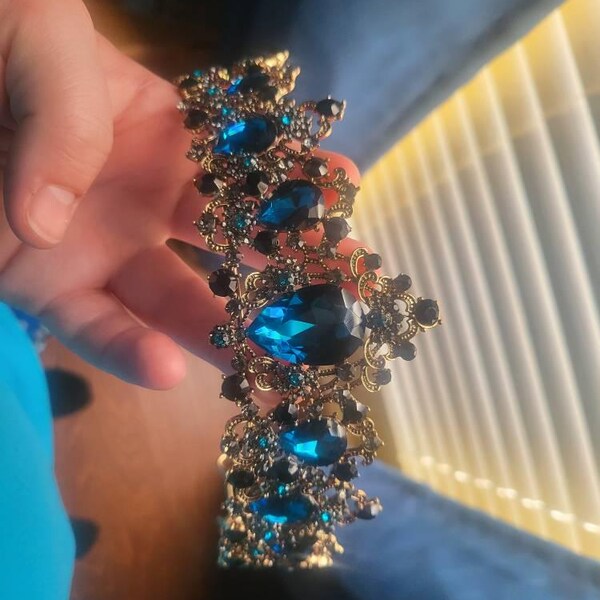 Rose Gold Bridal Tiara Crystal Birthday Wedding Gift Diadem Tiered ...