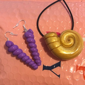 Ursula Necklace, Disney Inspired Ursula Necklace and Earring Set ...