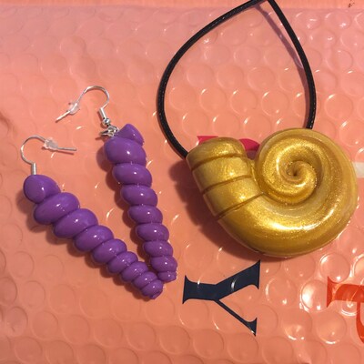 Ursula Necklace, Disney Inspired Ursula Necklace and Earring Set ...