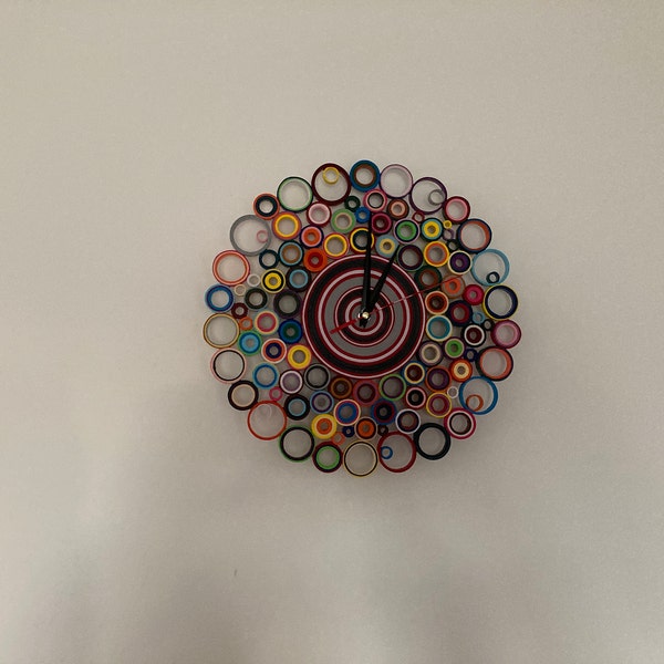 Wall Clock, Paper Clock, Colorful Clock, Custom Clock for Wall, Kids ...
