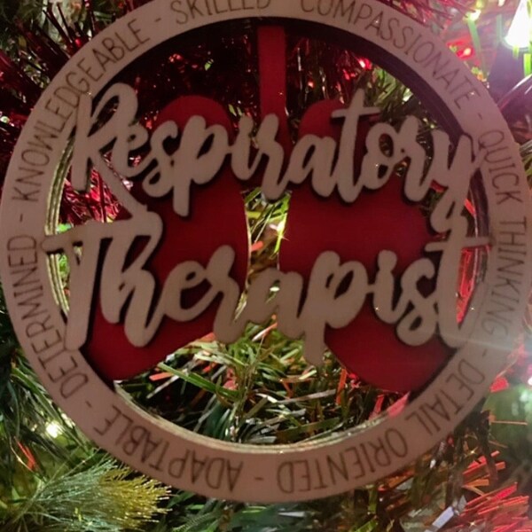 Respiratory Therapist Christmas Tree Ornament. Laser Cut - Etsy