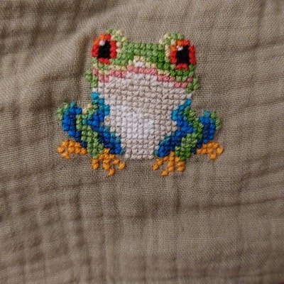 Red-eyed Tree Frog Cross Stitch PDF Red-eyed Tree Frog Embroidery ...
