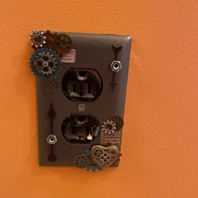 Gunmetal Industrial / Steampunk Outlet Cover is Handcrafted Made From ...