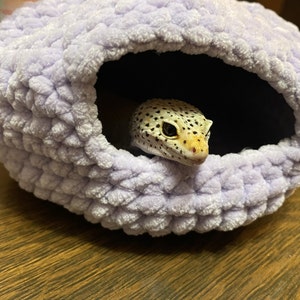 Leopard Gecko House, Crochet Pet Cave, Extra Soft Plush Pets Home ...