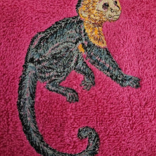 CAPUCHIN MONKEY - Single Machine Embroidery Design for 5x7" Hoop in 8 ...