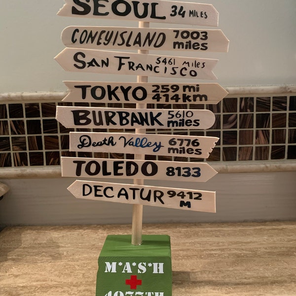 Mash 4077th Miniature Sign Post Mash 4077 - Etsy