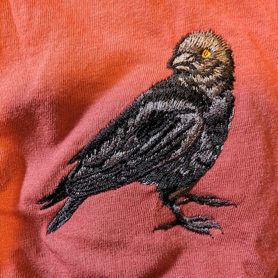 American Crow Machine Embroidery Design - Etsy