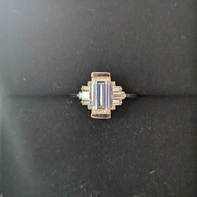 Tulip Lotus Prong 8MM Round Moissanite Solitaire Engagement Ring 14K ...