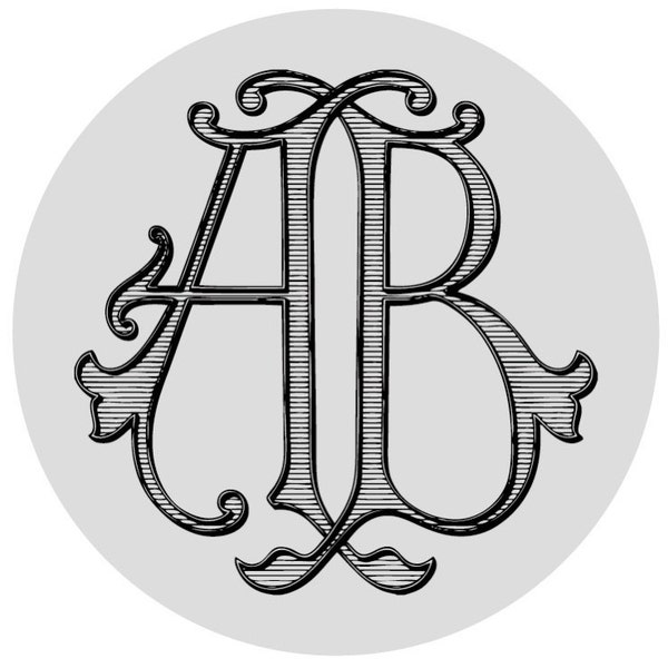 Antique Monogram Design - A - Vintage Wedding Logo - Etsy