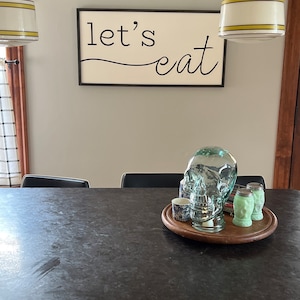 Let's Eat Sign, Kitchen Signs, Kitchen Decor, Eat Wall Art, Dining Room ...