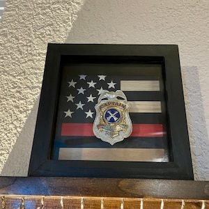 Thin Blue Line Shadow Box Display | Etsy
