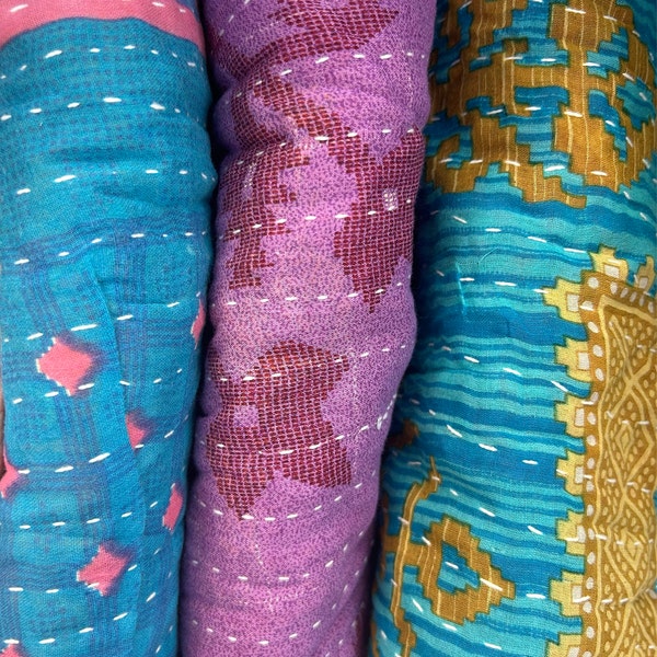 Wholesale Lot Vintage Kantha Quilt, Sari Coverlet, Sundance Kantha ...