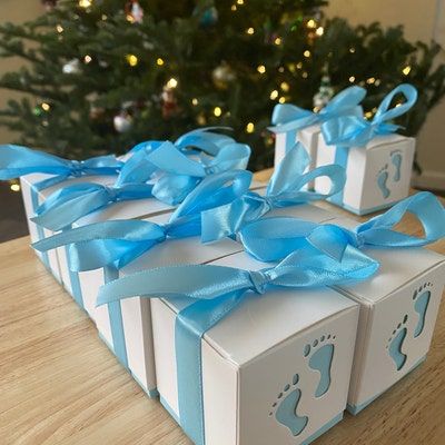 Stork Baby Shower Favor Boxes Boy or Girl Sprinkle Favor Boxes 10-pack ...