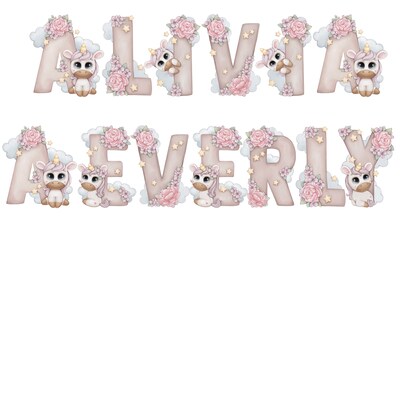 Unicorn Alphabet Letters Laser Cut A to Z Graphics, Unicorn Clip Art - Etsy