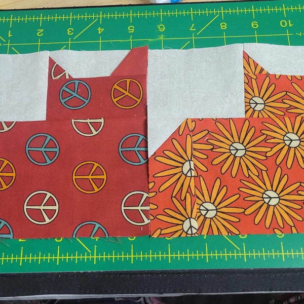 Digital Pdf|cats Quilt Pattern|cats Quilt Block Pattern|snail's Trail ...