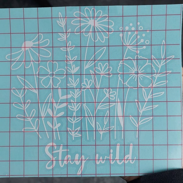 Stay Wild Wildflowers Vinyl Die Cut Decal|valentines Day|birthday Gift ...