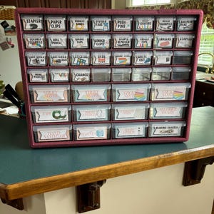 EDITABLE Labels for Rolling Cart Unit, 10-drawer Rolling Cart Drawer ...