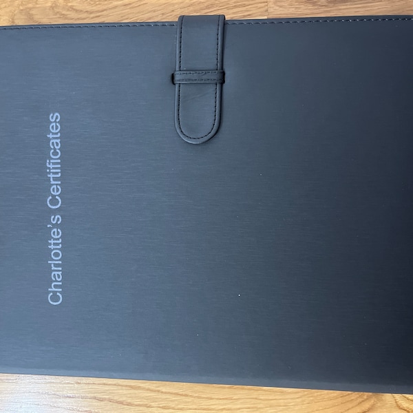 Personalised Text A4 Zipped Conference Folder Executive Portfolio ...