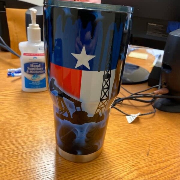 Texas Flag Oilfield Yeti, Texas Flag Oilfield Rtic, Texas Oilfield ...