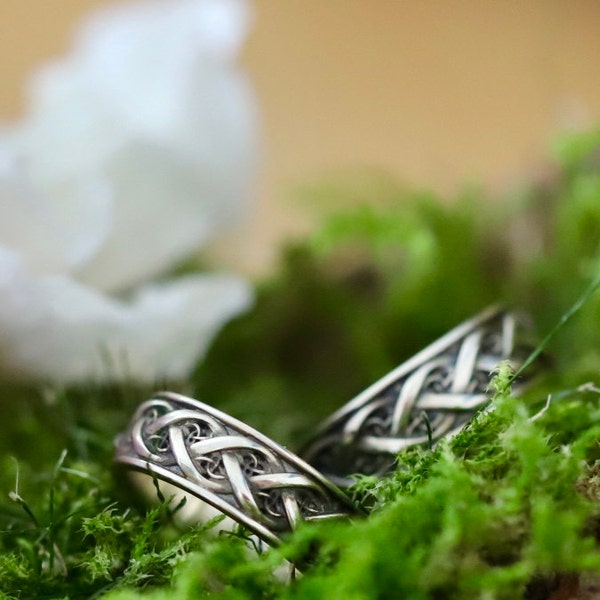 Gold Celtic Wedding Band, 10K 14K 18K Gold Platinum Infinity Ring ...