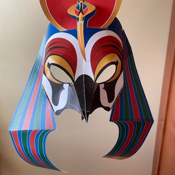 Ra Mask PRINTABLE Pattern. Egyptian God Mask. Egyptian Paper Mask ...